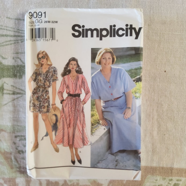 Simplicity 9091 Complete Uncut Factory Folds Vintage 90s - Etsy