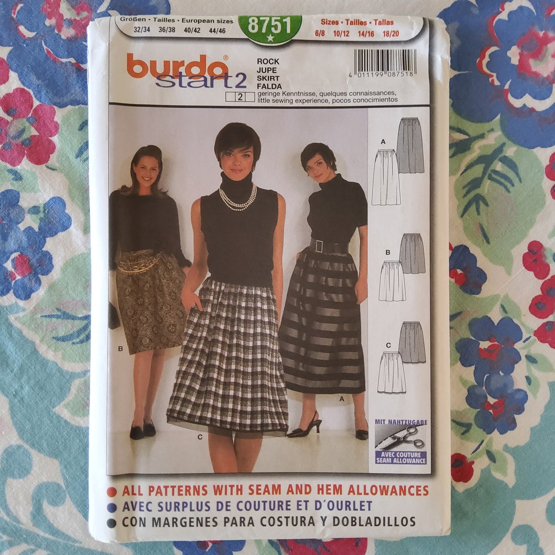 Burda 8751 Complete Uncut Factory Folds Contemporary 2000s Sewing ...