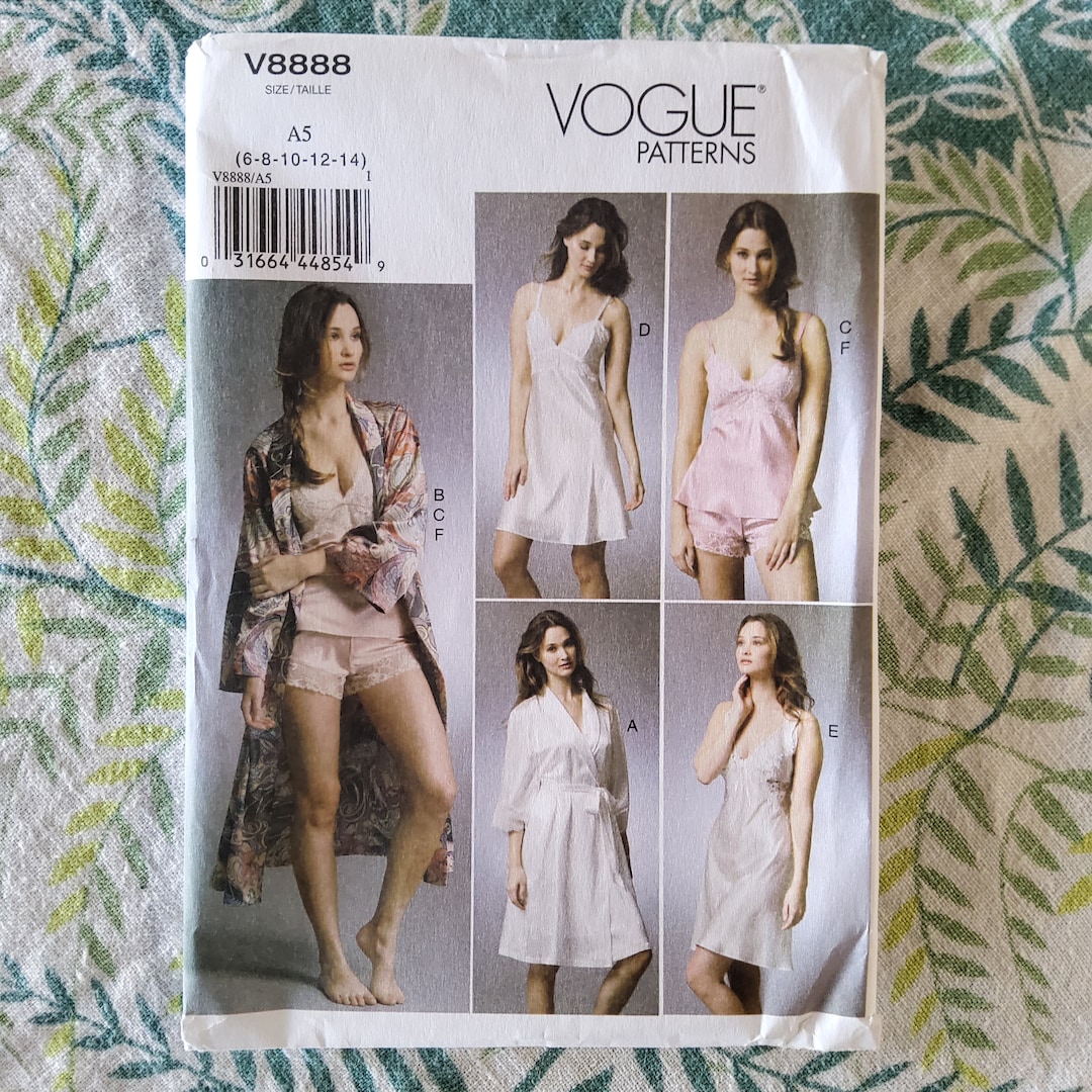 Vogue 8888 Complete Uncut Factory Folds Sewing Pattern Romantic Sexy ...
