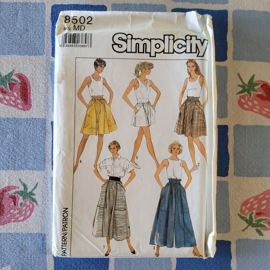Simplicity 8502 Complete Uncut Factory Folds Vintage 80s Sewing Pattern ...