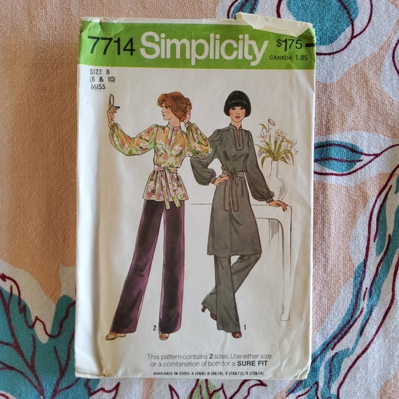 Simplicity 7714 Complete Uncut Factory Folds Vintage 70s - Etsy