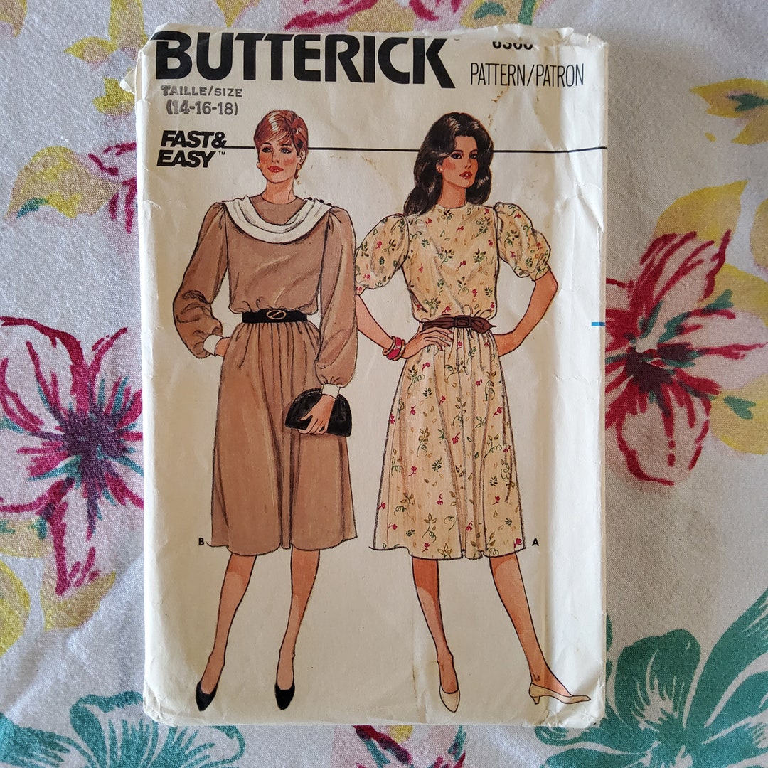 Butterick 6360 Complete Uncut Factory Folds Vintage 80s Sewing Pattern ...