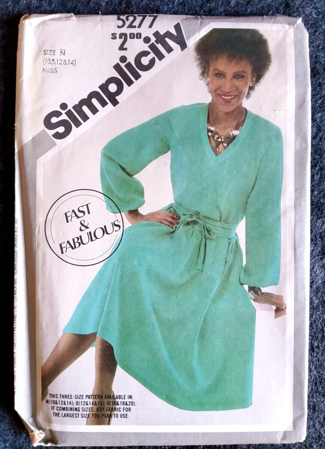 Simplicity 5277 Complete Uncut Factory Folds Vintage 80s Fast ...