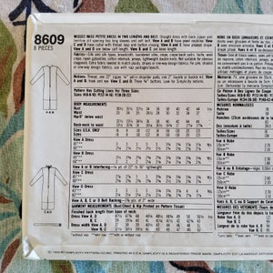 Simplicity 8609 Complete Uncut Factory Folds Vintage 90s | Etsy