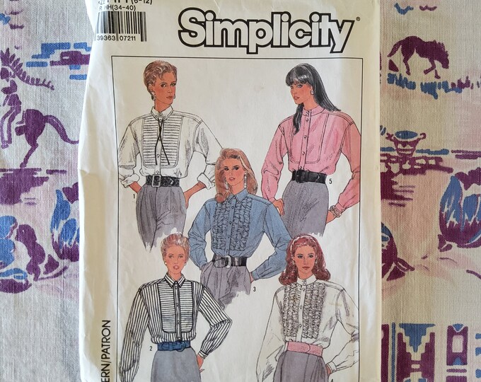 Simplicity 8804 Complete Uncut Factory Folds Vintage 80s Sewing Pattern ...