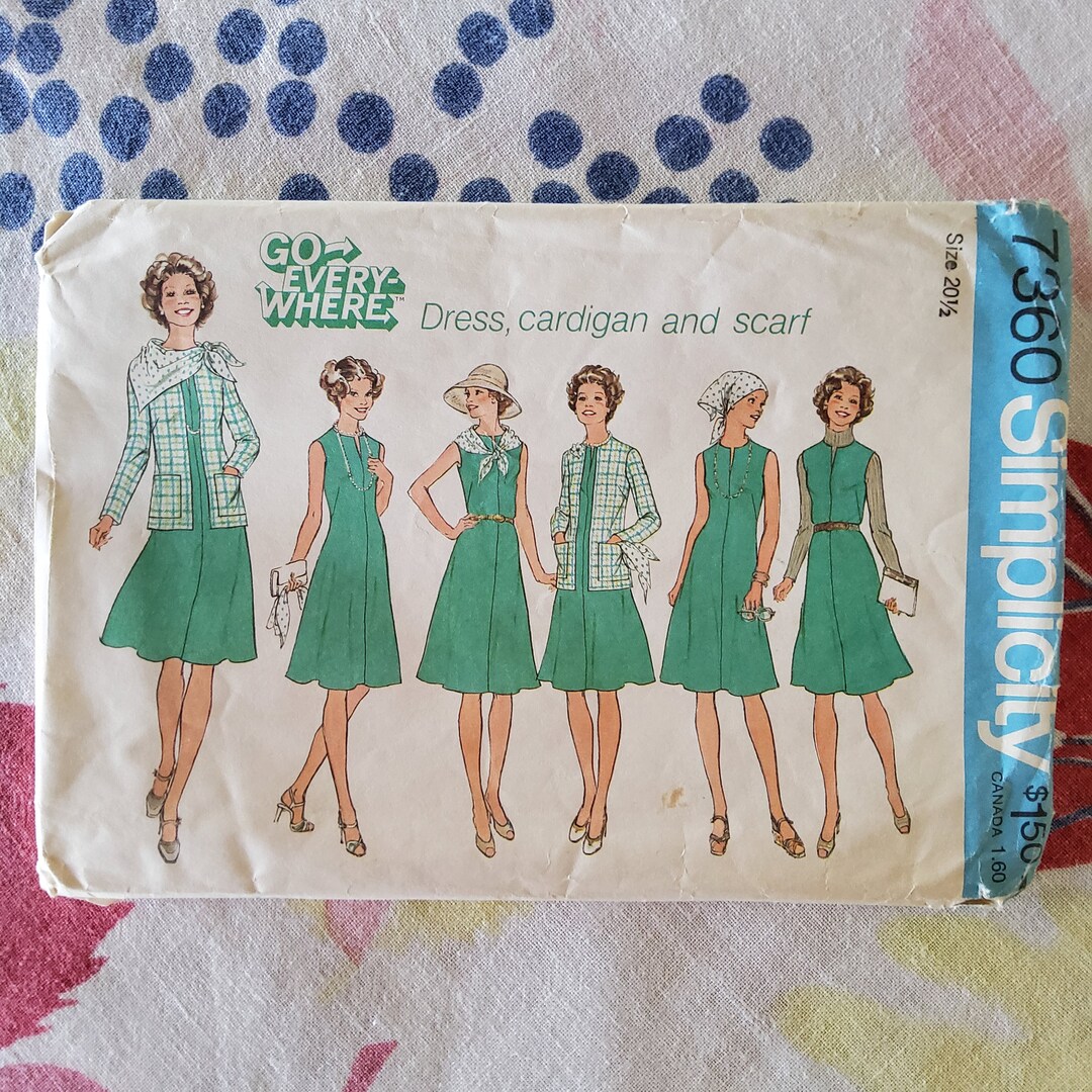 Simplicity 7360 Cut Complete Vintage 70s Sewing Pattern Go Everywhere ...