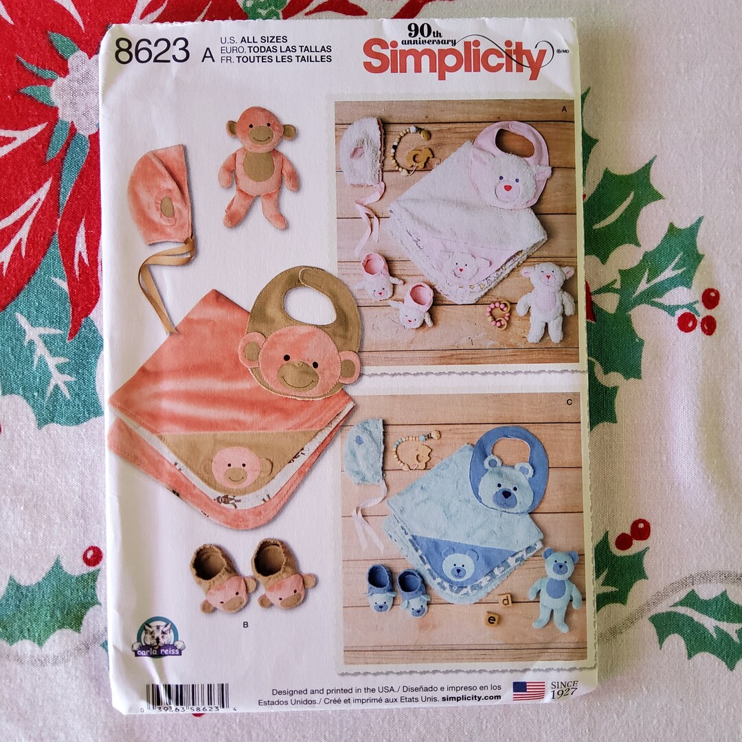 Simplicity 8623 Complete Uncut Factory Folds Sewing Pattern Baby Fleece ...