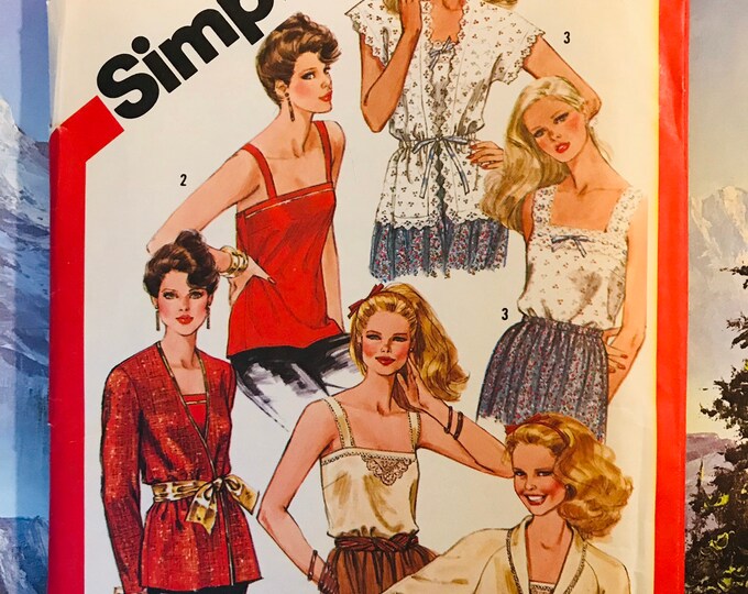 Simplicity 5352 Complete Uncut Factory Folds Early 80s Blouses and ...