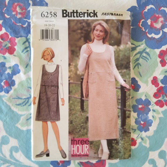 Butterick 6258 Complete Uncut Factory Folds Vintage 90s Sewing - Etsy
