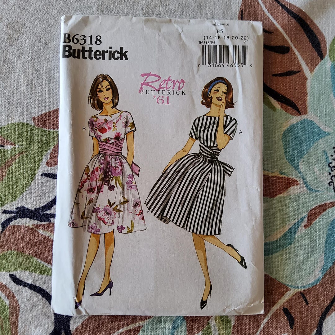 Butterick 6318 Complete Uncut Factory Folds Sewing Pattern Reprint of ...