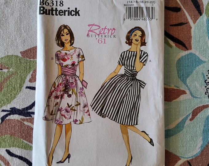 Butterick 6318 Complete Uncut Factory Folds Sewing Pattern Reprint of ...