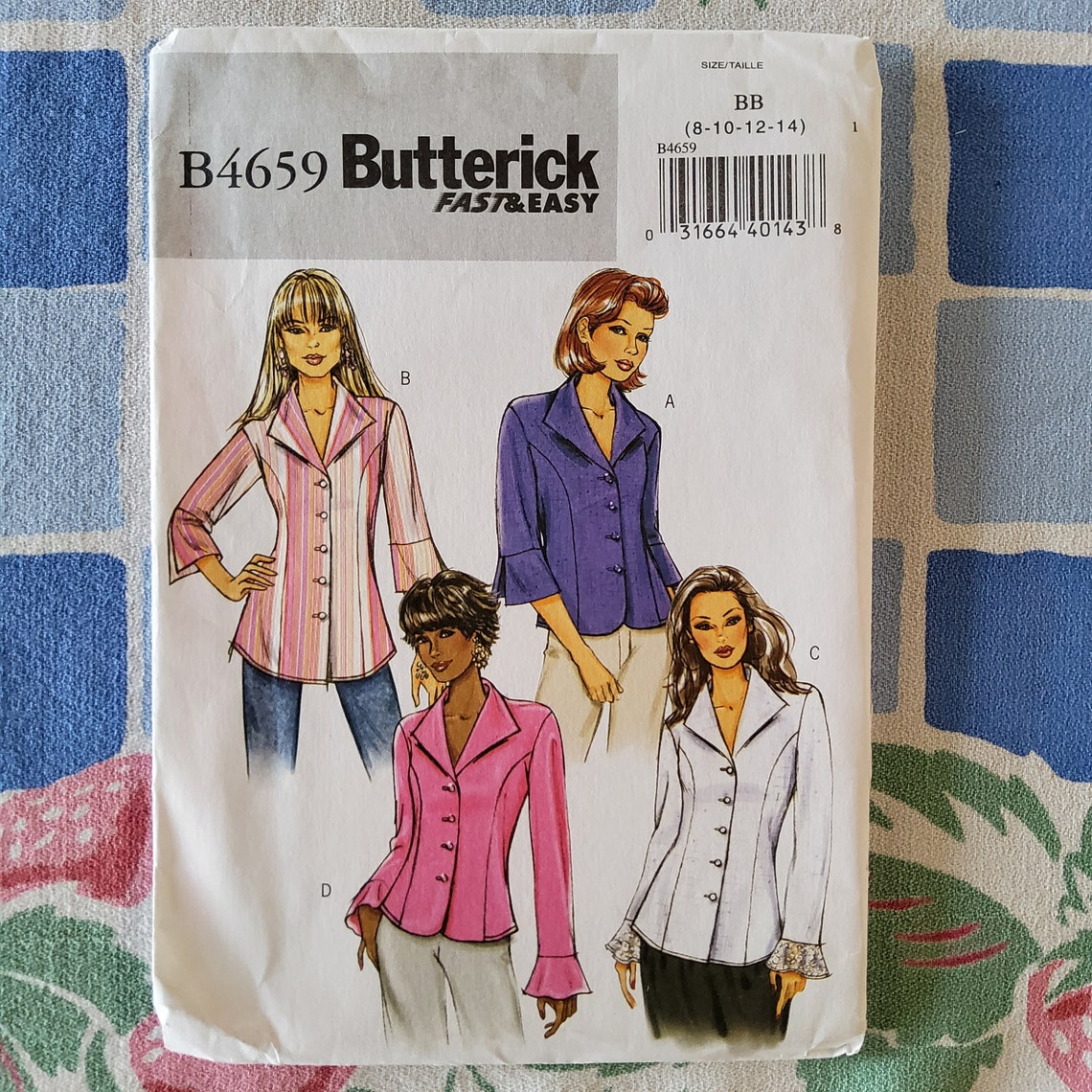 Butterick 4659 Complete Uncut Factory Folds Sewing Pattern Button up ...
