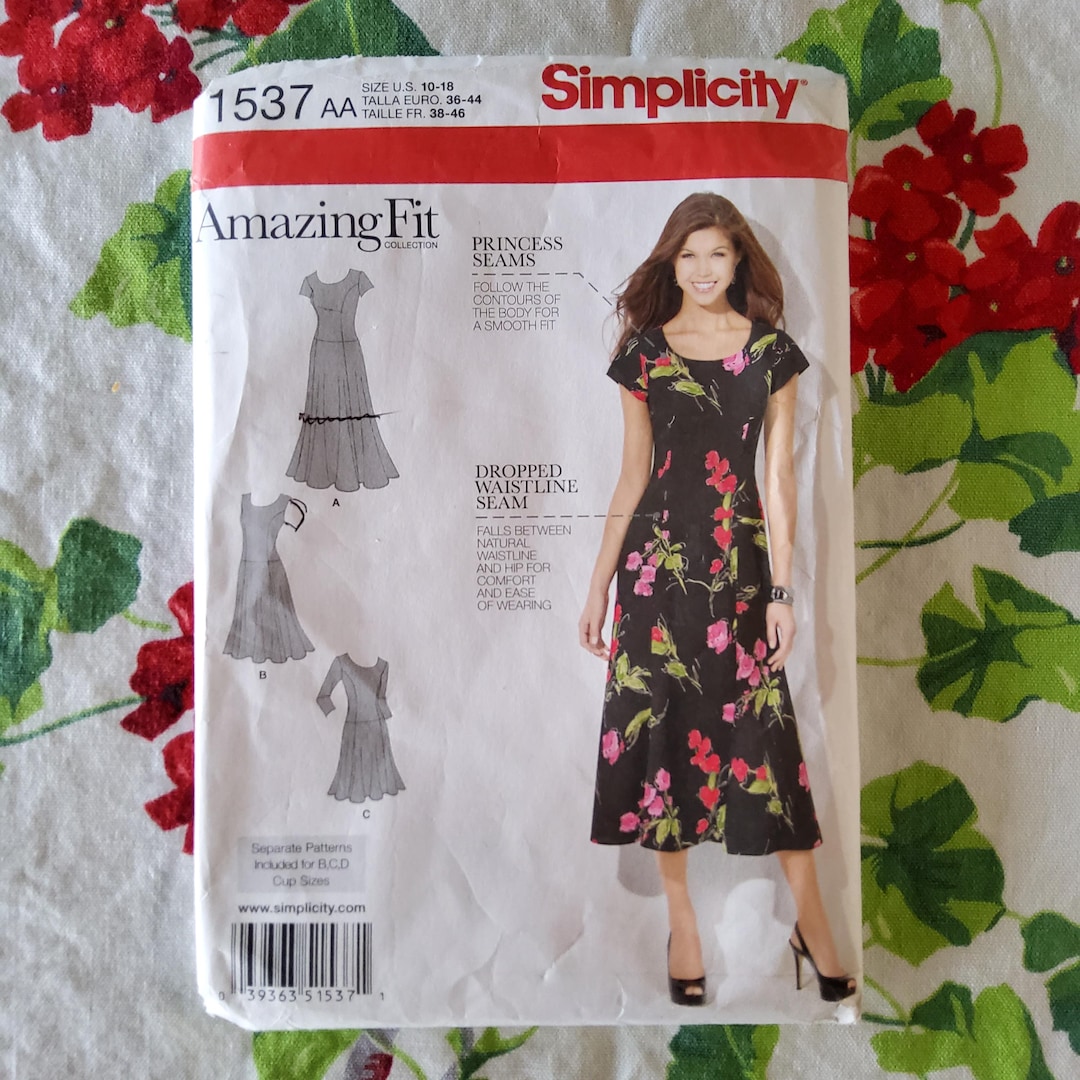 Simplicity 1537 Complete Uncut Factory Folds Sewing Pattern Amazing Fit ...