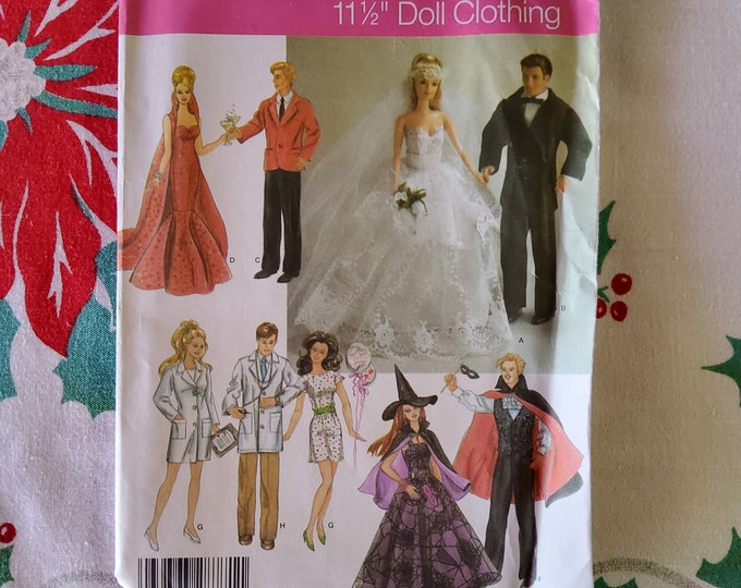 Simplicity 4754 Complete Uncut Factory Folds Sewing Pattern Barbie ...