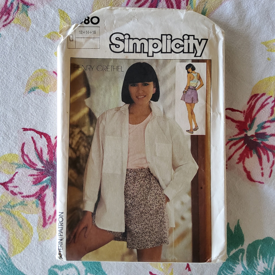 Simplicity 6880 Complete Uncut Factory Folds Vintage 80s Sewing Pattern ...