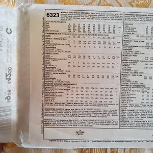 Mccalls 6323 Complete Uncut Factory Folds Vintage 90s Sewing Pattern High Neck Princess Seam ...