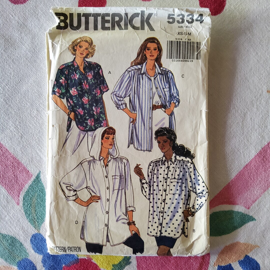 Butterick 5334 Complete Uncut Factory Folds Vintage 90s Sewing Pattern ...