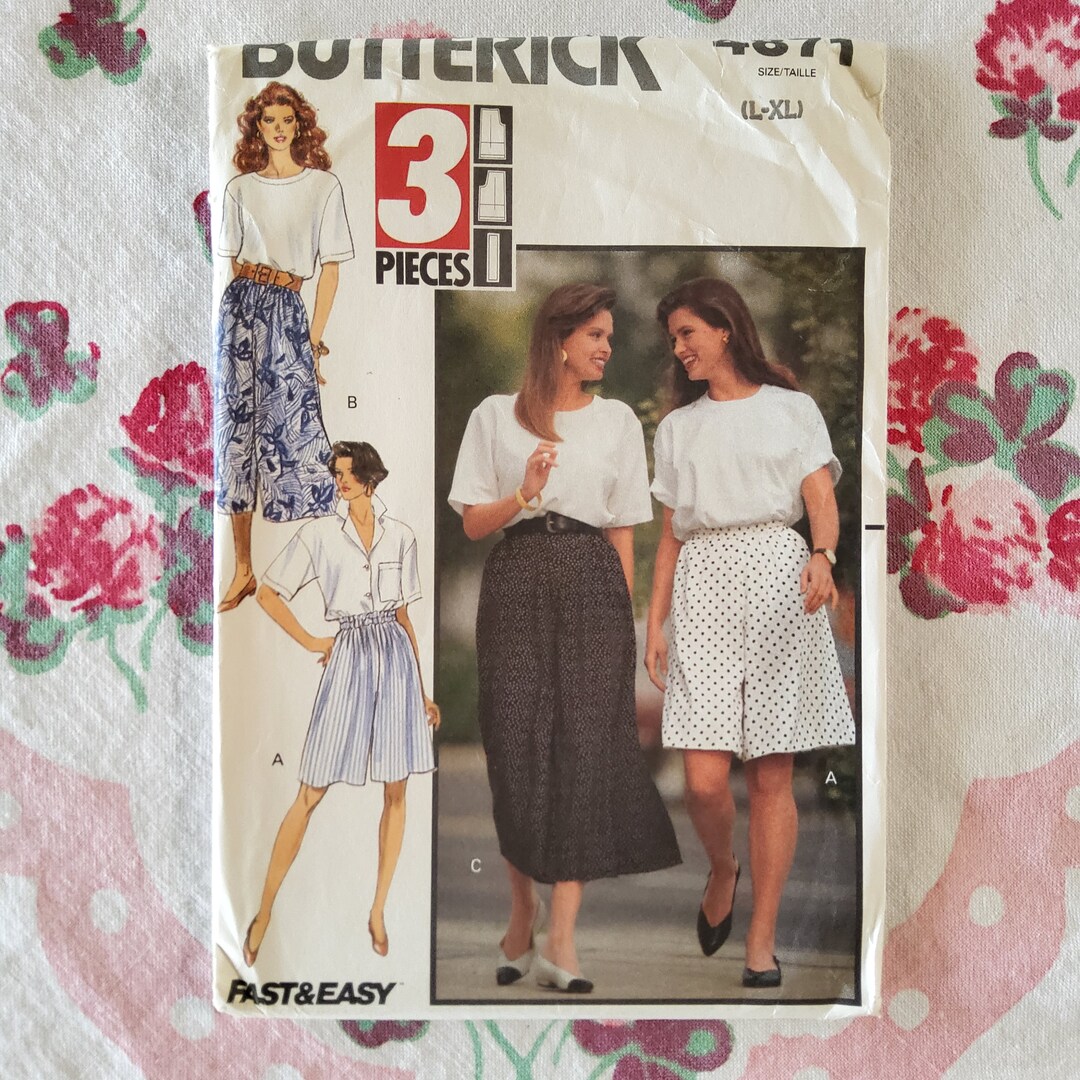 Butterick 4871 Complete Uncut Factory Folds Vintage 90s Sewing Pattern ...
