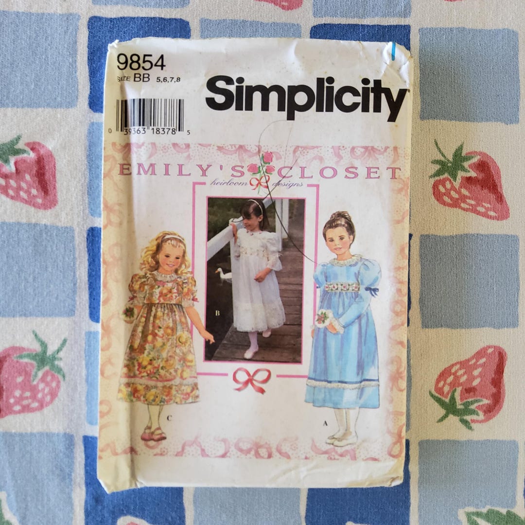 Simplicity 9854 Complete Uncut Factory Folds Vintage 1995 90s Sewing ...