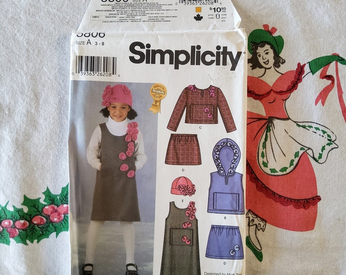 Simplicity 5806 Complete Uncut Factory Folds Sewing Pattern Kids Jumper ...