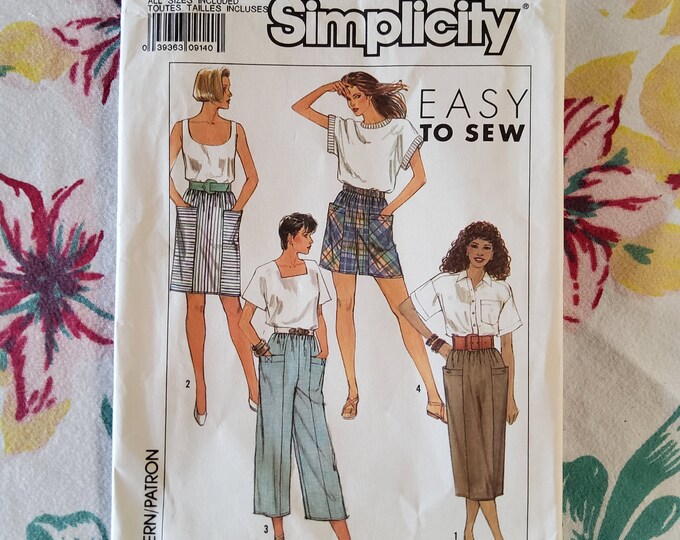 Simplicity 9202 Complete Uncut Factory Folds Vintage 80s Sewing Pattern ...