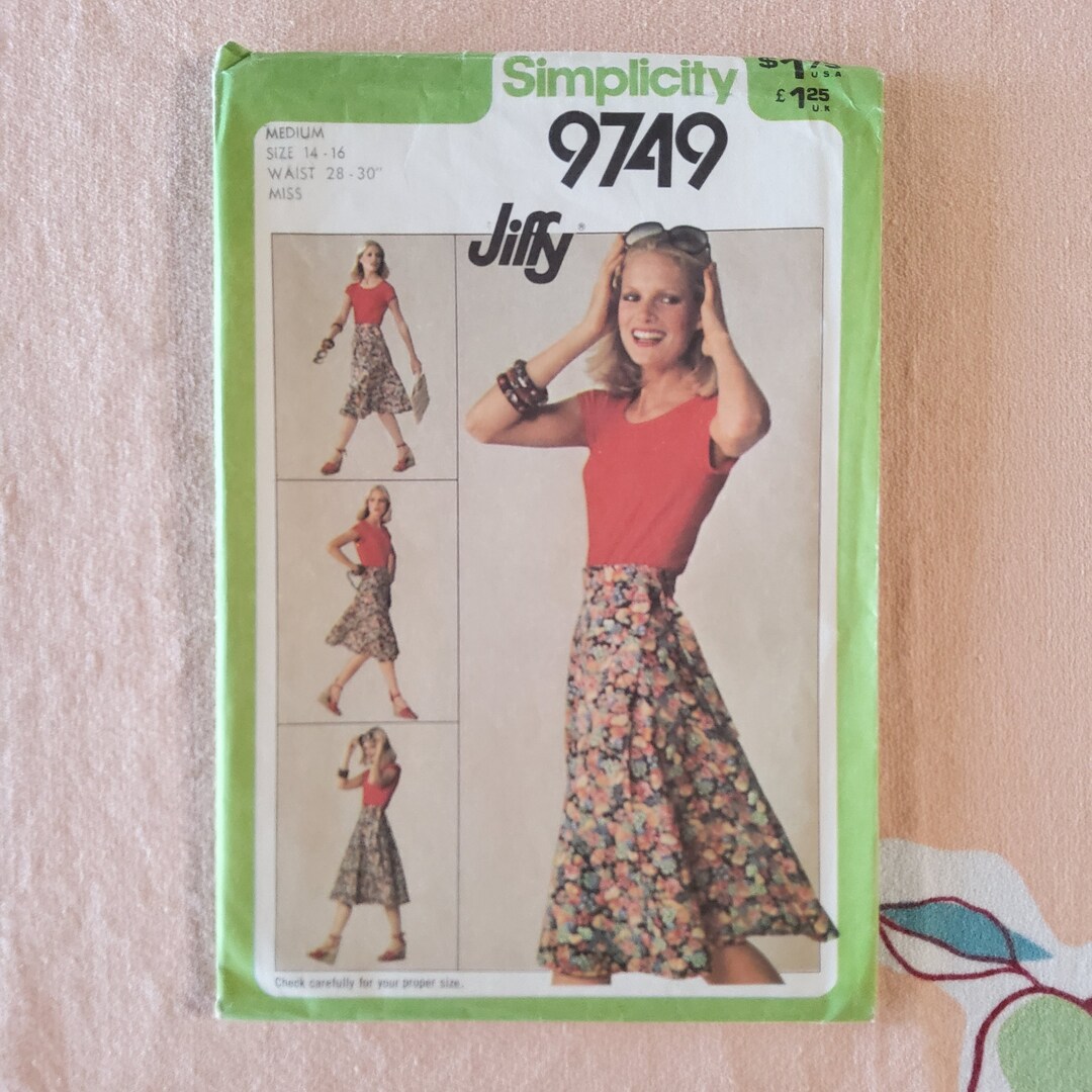Simplicity 9749 / 7876 Cut Complete Vintage 70s 80s Sewing Pattern ...