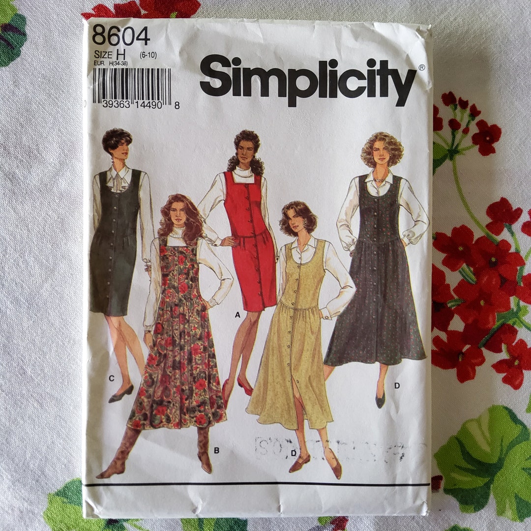 Simplicity 8604 Complete Uncut Factory Folds Vintage 90s Sewing Pattern ...