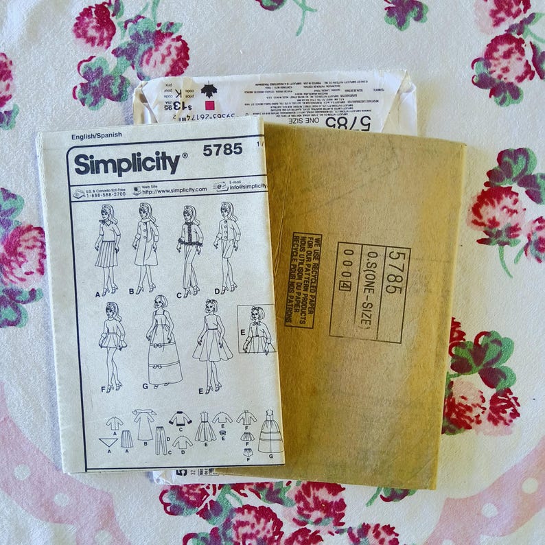 Simplicity 5785 Complete Uncut Factory Folds Archives Fashion Doll ...