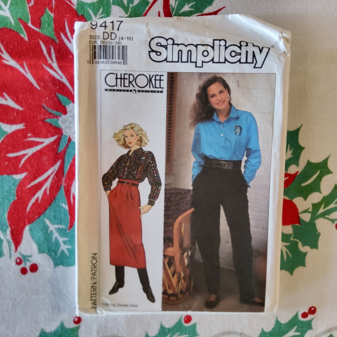 Simplicity 9417 Complete Uncut Factory Folds Vintage 80s Sewing Pattern ...
