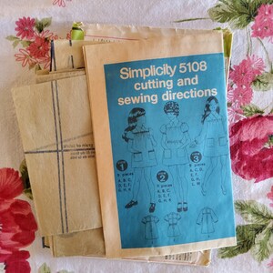 Simplicity 5108 Cut Complete Vintage 70s Sewing Pattern Girls Yoked ...