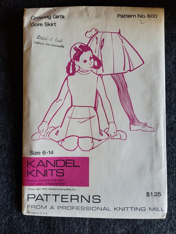 Kandel Knits Pattern No. 600 Vintage 70s Sewing Pattern | Etsy