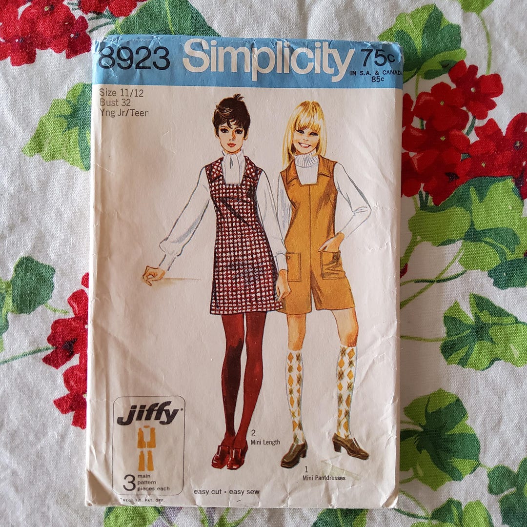 Simplicity 8923 Complete Uncut Factory Folds Vintage 70s Sewing Pattern ...