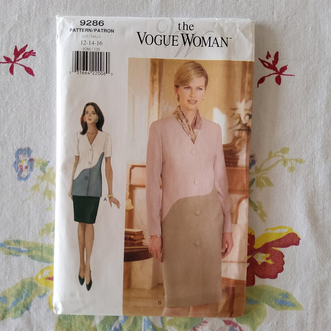 Vogue 9286 Complete Uncut Factory Folds Vintage 90s Sewing Pattern the ...