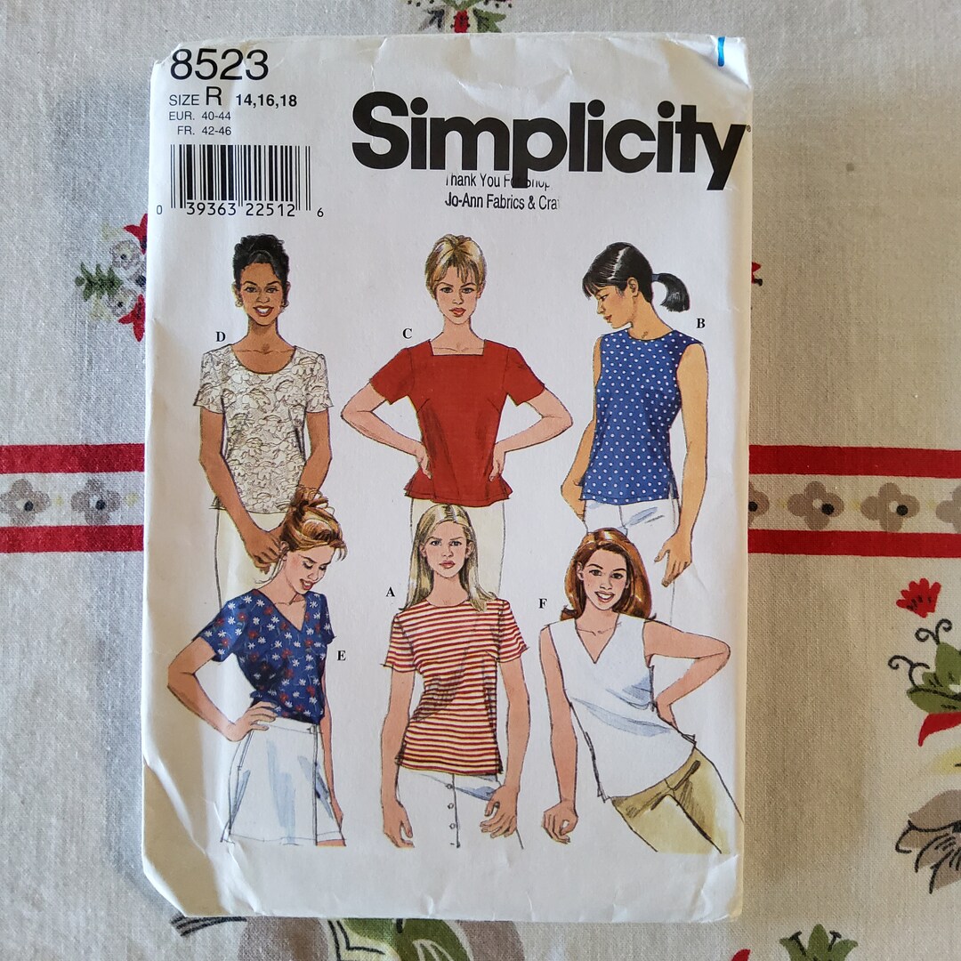 Simplicity 8523 Complete Uncut Factory Folds Vintage 90s Sewing Pattern ...