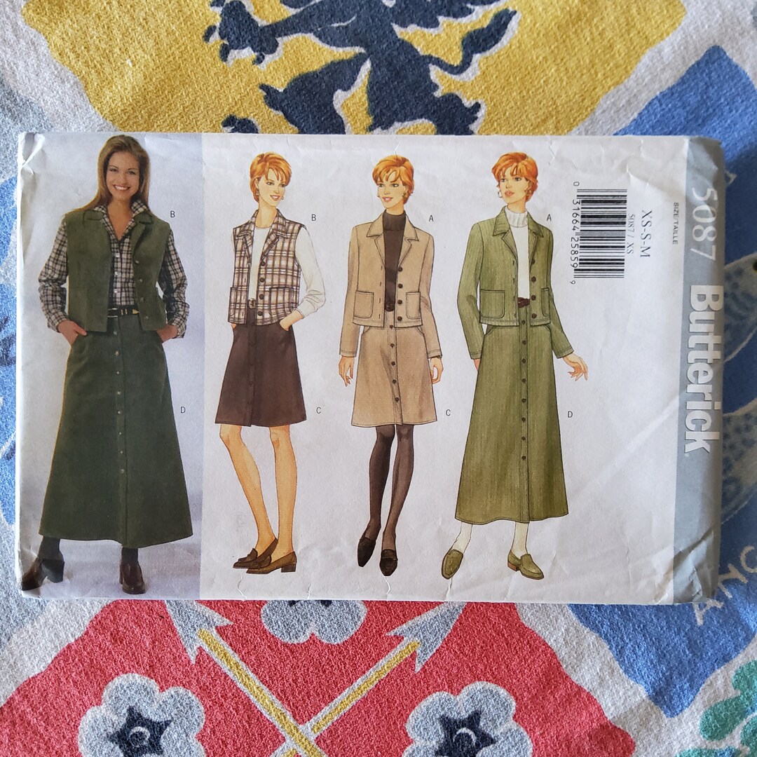 Butterick 5087 Complete Uncut Factory Folds Vintage 90s Sewing Pattern ...