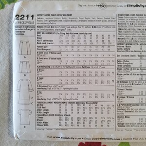 Simplicity 2211 Complete Uncut Factory Folds Lisette Sewing Pattern ...