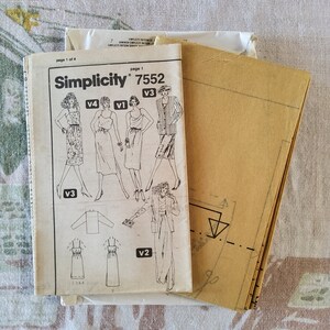 Simplicity 7552 Complete Uncut Factory Folds Vintage 80s Sewing Pattern ...