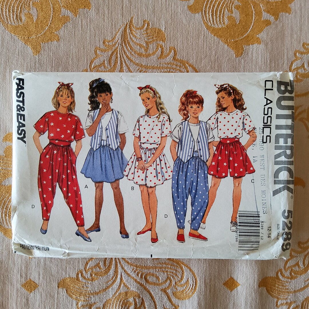 Butterick 5289 Complete Uncut Factory Folds Vintage 90s Sewing Pattern ...
