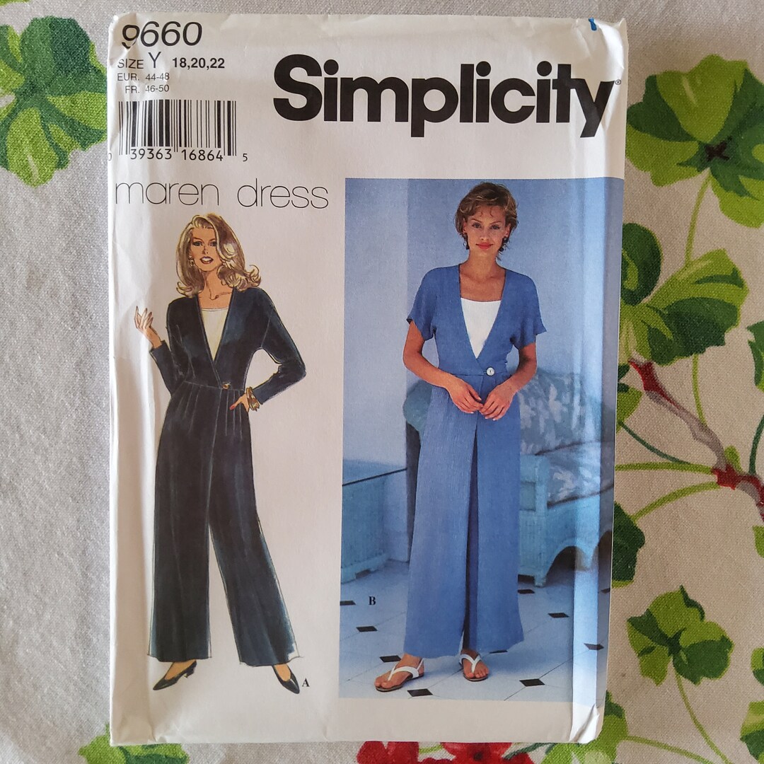 Simplicity 9660 Complete Uncut Factory Folds Vintage 90s Sewing Pattern ...
