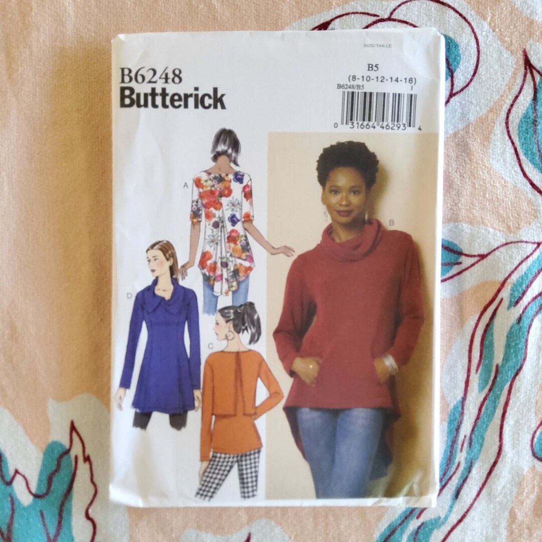 Butterick 6248 Complete Uncut Factory Folds Sewing Pattern Cozy High ...