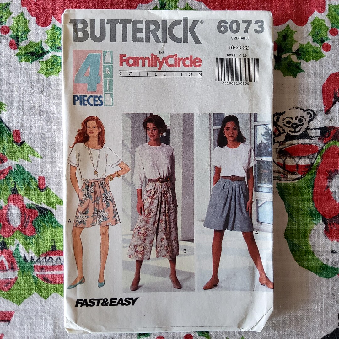 Butterick 6073 Complete Uncut Factory Folds Vintage 90s Sewing Pattern ...