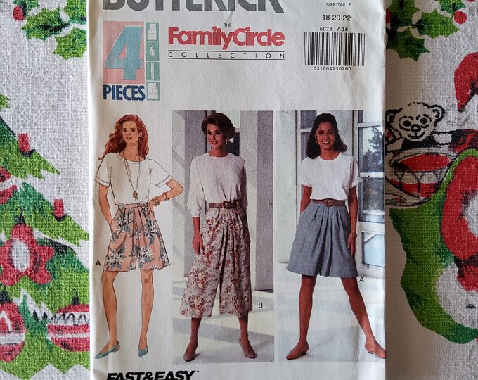 Butterick 6073 Complete Uncut Factory Folds Vintage 90s Sewing Pattern ...