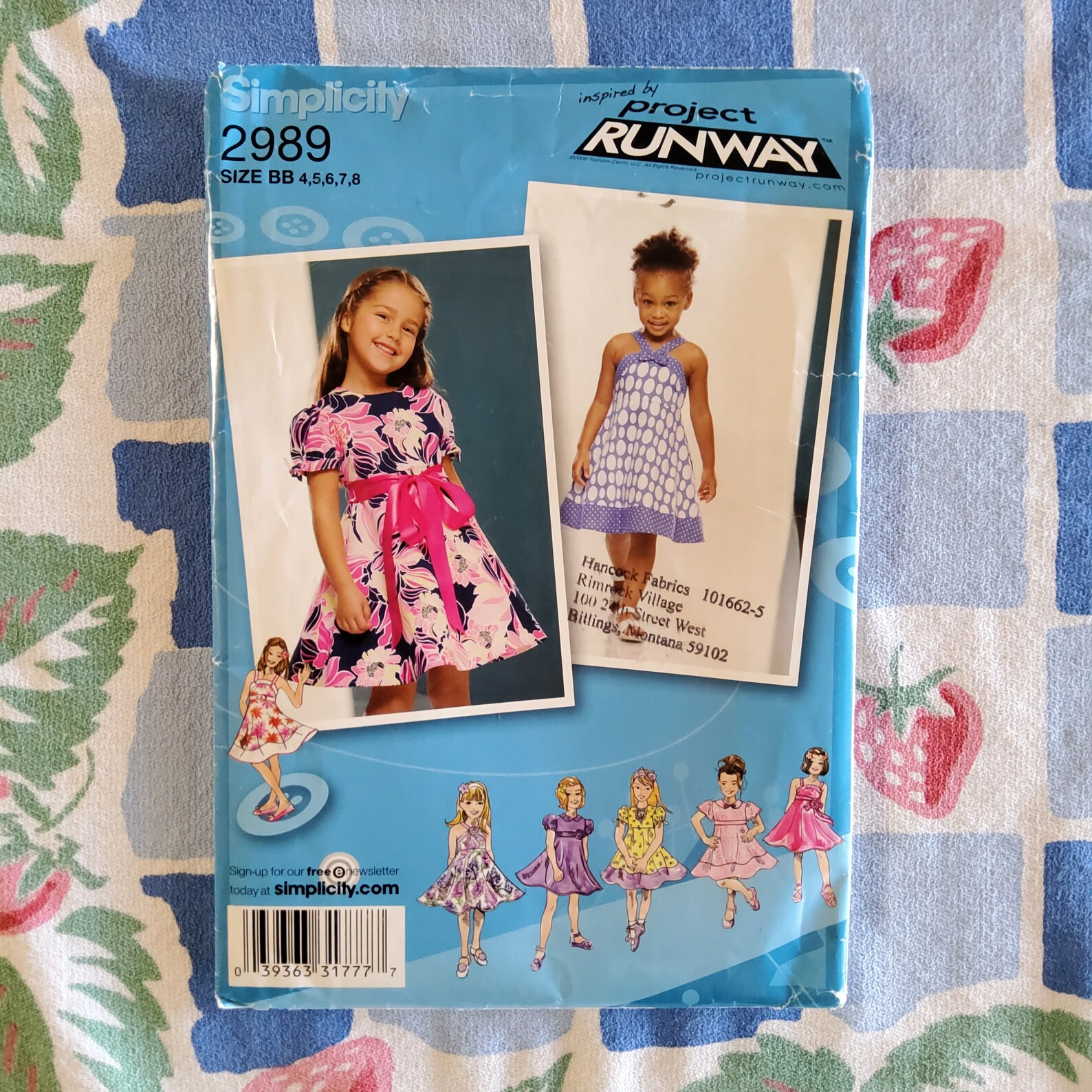 Simplicity 2989 Complete Uncut Factory Folds Sewing Pattern Project ...