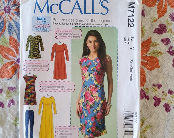 Mccalls 7122 Complete Uncut Factory Folds Sewing Pattern Raglan Sleeve ...