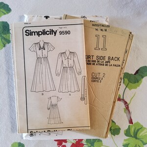 Simplicity 9590 Complete Uncut Factory Folds Vintage 90s Sewing Pattern ...