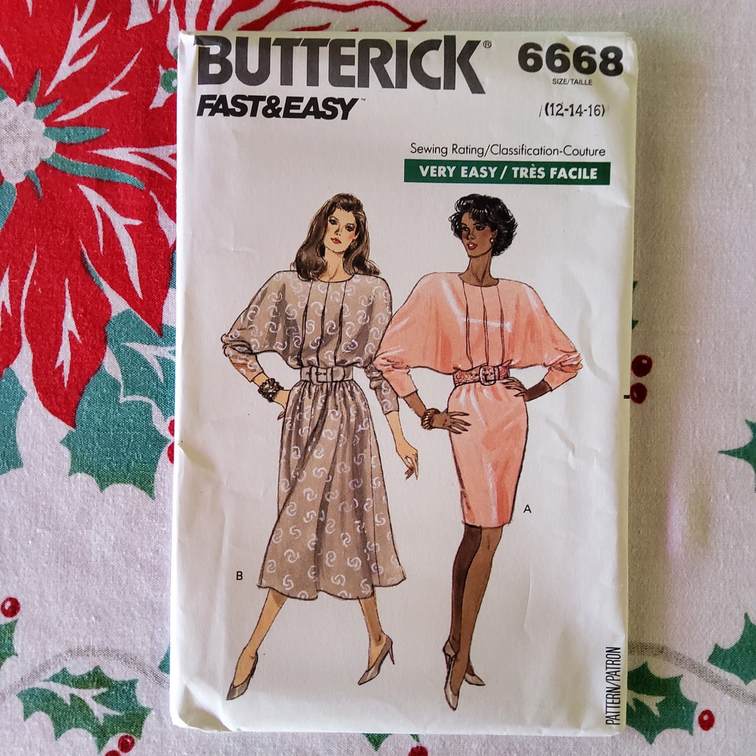 Butterick 6668 Complete Uncut Factory Folds Vintage 80s Sewing - Etsy
