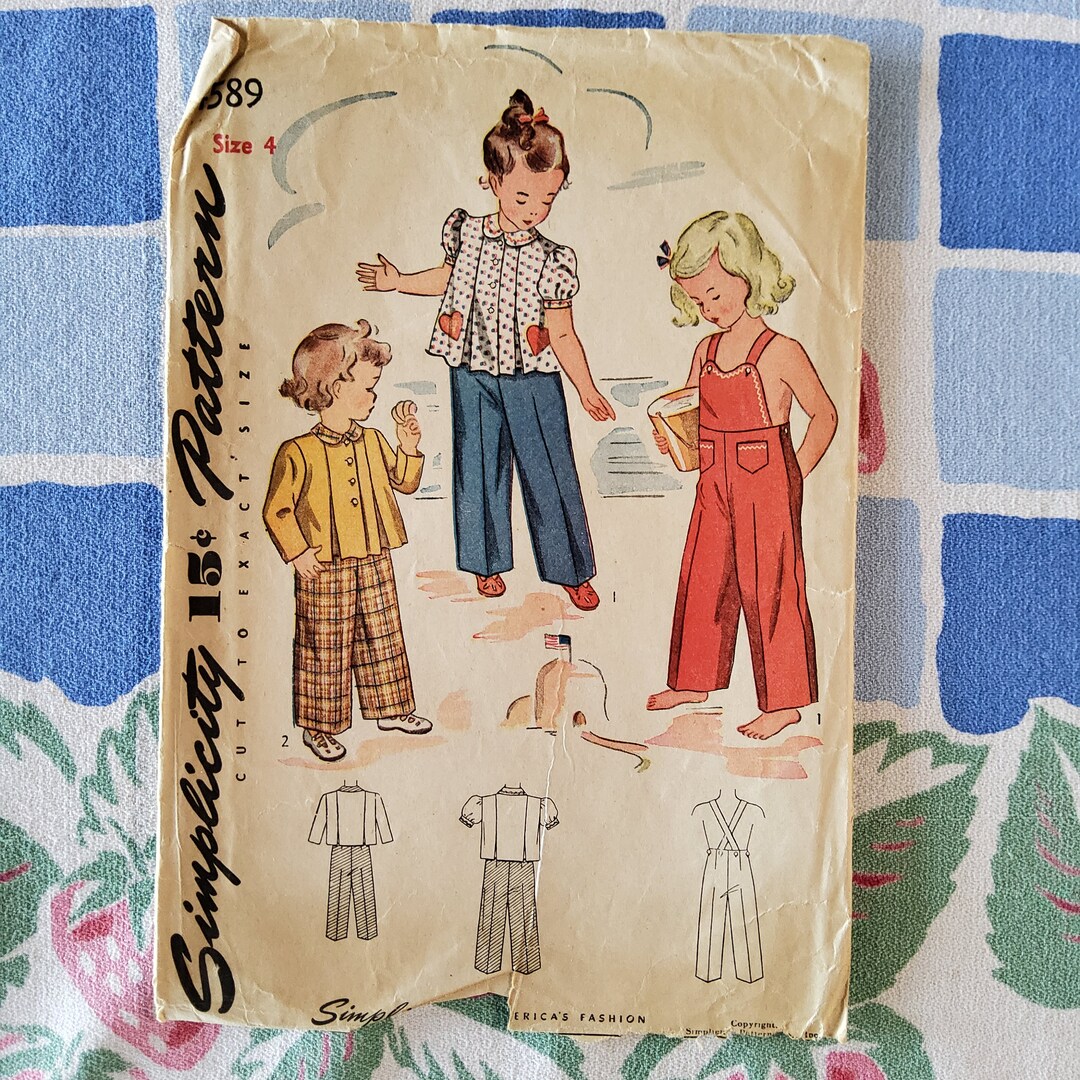 Simplicity 4589 Cut Incomplete (you Can Handle It) Vintage Early 40s ...