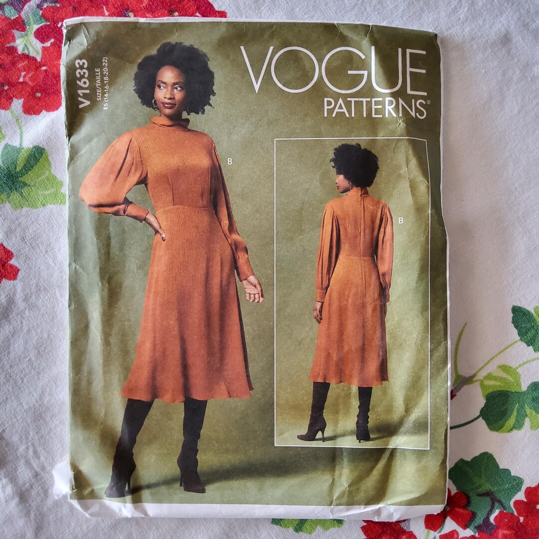 Vogue 1633 Complete Uncut Factory Folds Sewing Pattern Mock Turtleneck ...