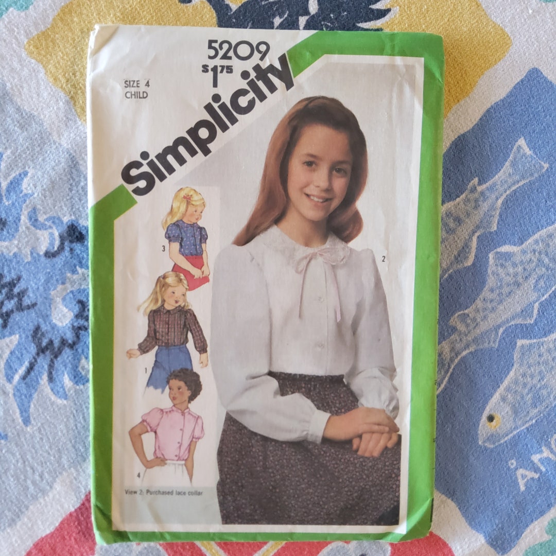 Simplicity 5209 Complete Uncut Factory Folds Vintage 80s Sewing Pattern ...
