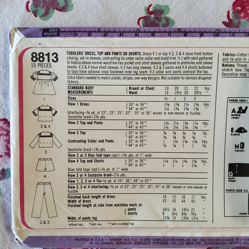 Simplicity 8813 Complete Uncut Factory Folds Vintage 70s Sewing Pattern ...